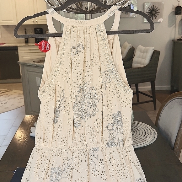 Love Sam | Dresses | Love Sam Eyelet Beaded Cotton Midi Dress | Poshmark